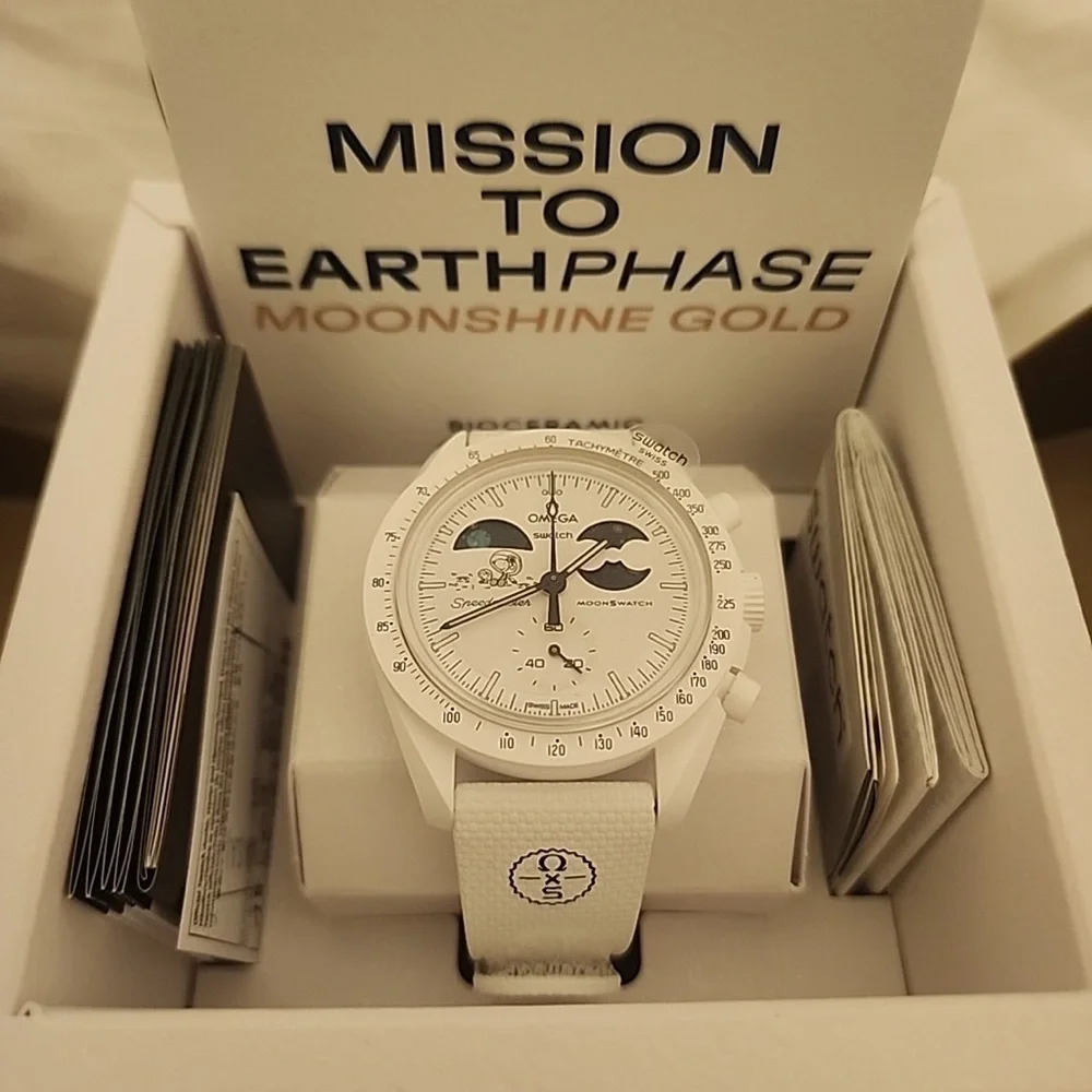 Swatch | Accessories | Swatch Mission To Earth Phase Moonshine Gold ...